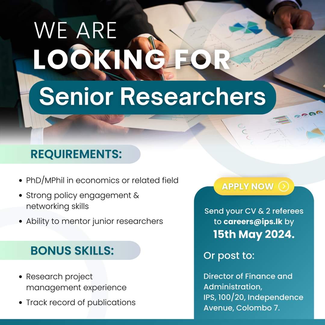 Senior Researchers - Jobseeker.lk