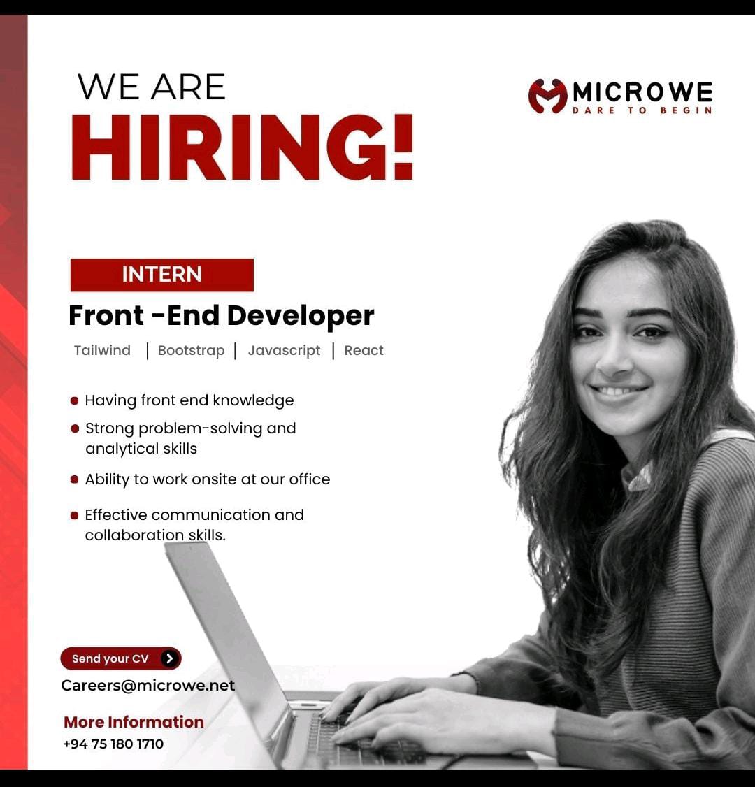 Front end developer -intern - Jobseeker.lk