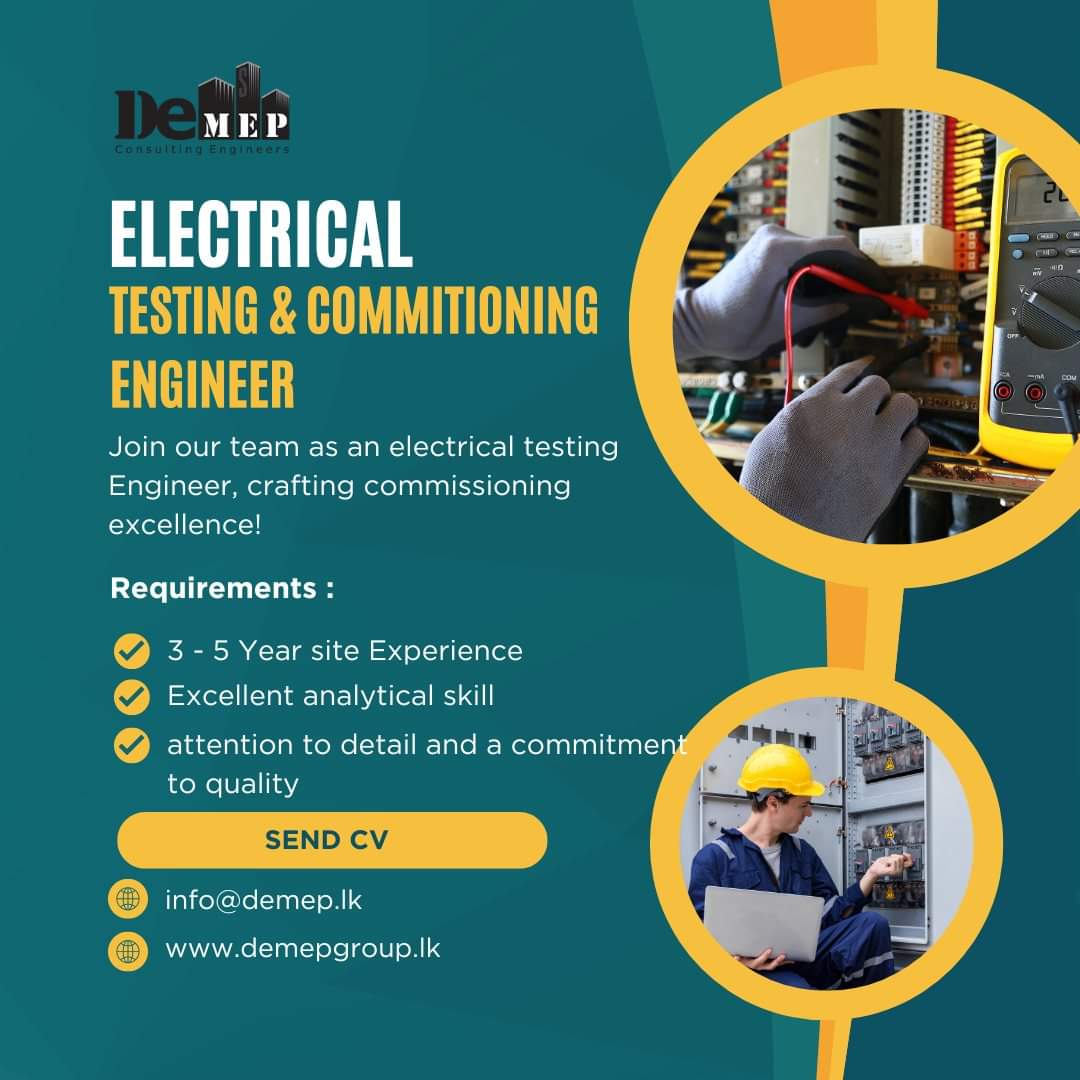 Electrical Engineer Testing And Commissioning Jobseeker Lk
