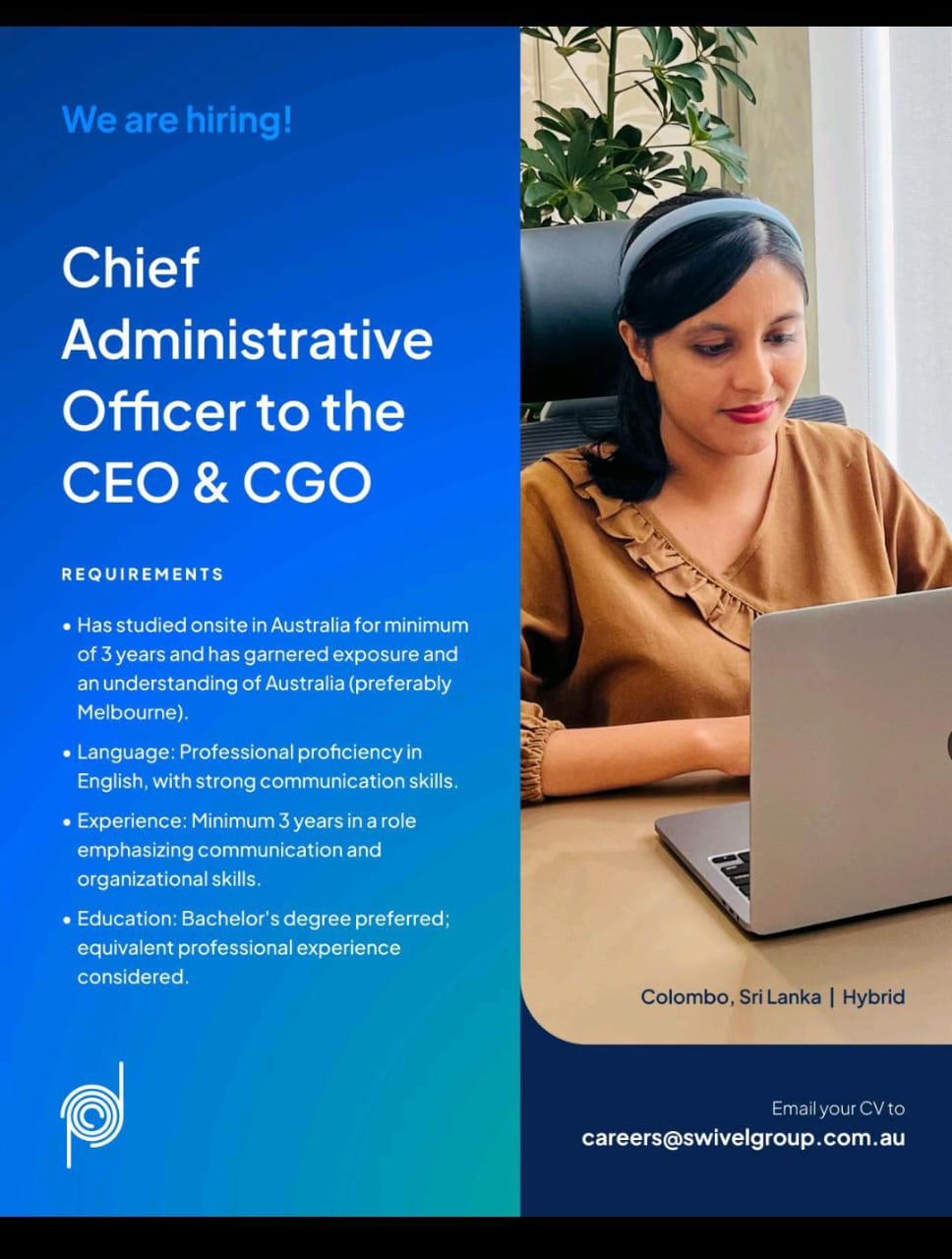 Chief Administrative officer to the CEO & CGO - Jobseeker.lk