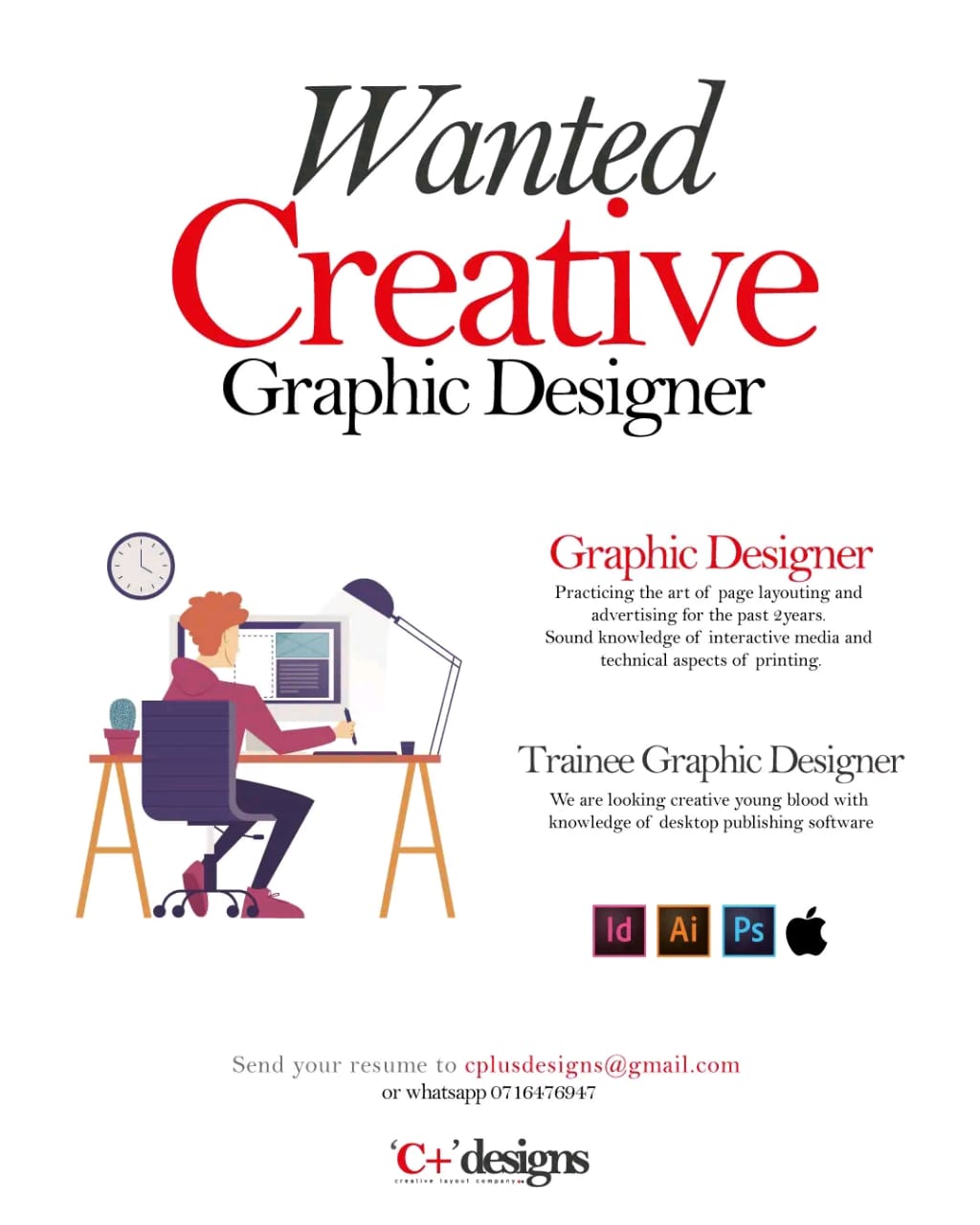 Creative Graphic Designer / Trainee - Jobseeker.lk