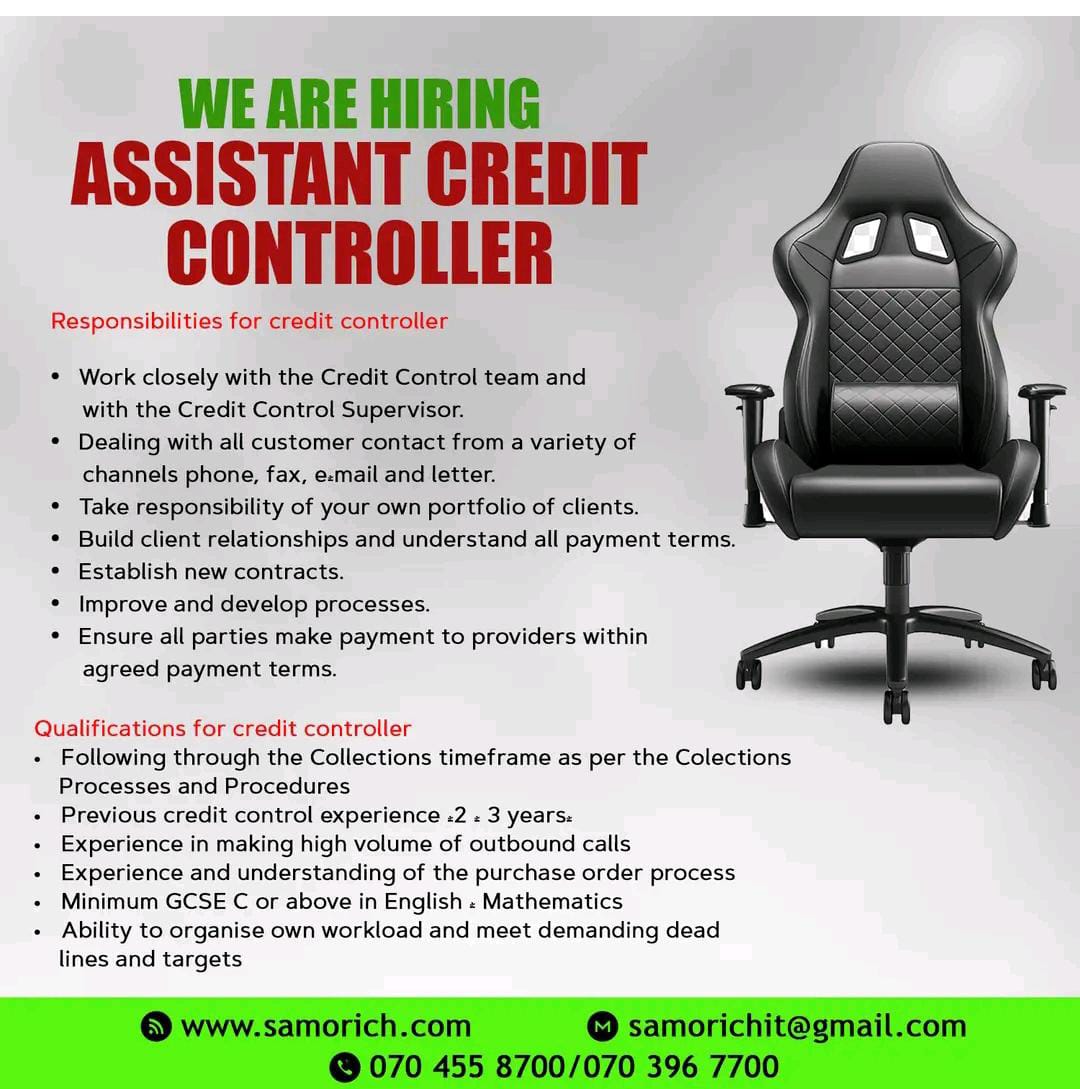 Assistant credit controller - Jobseeker.lk