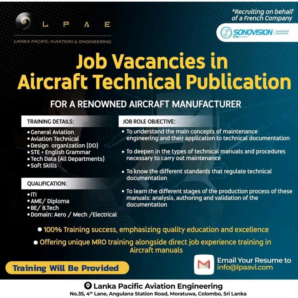 Aircraft Technical publication Specialist - Jobseeker.lk