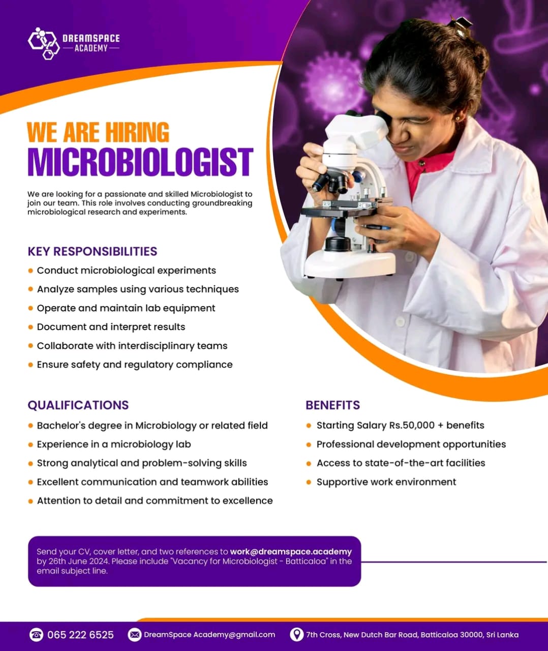 Microbiologist - Jobseeker.lk