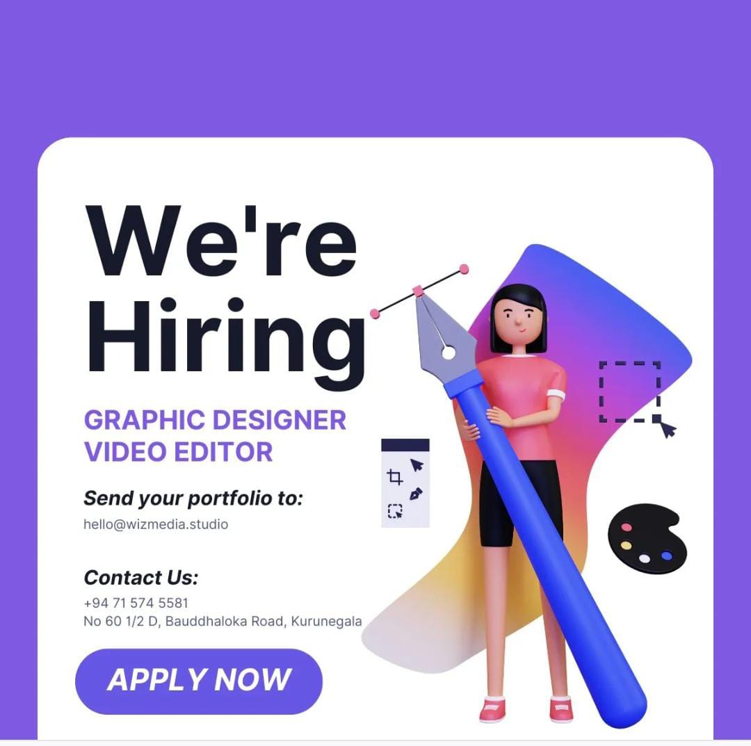 Graphic Designer| Video Editor - Jobseeker.lk