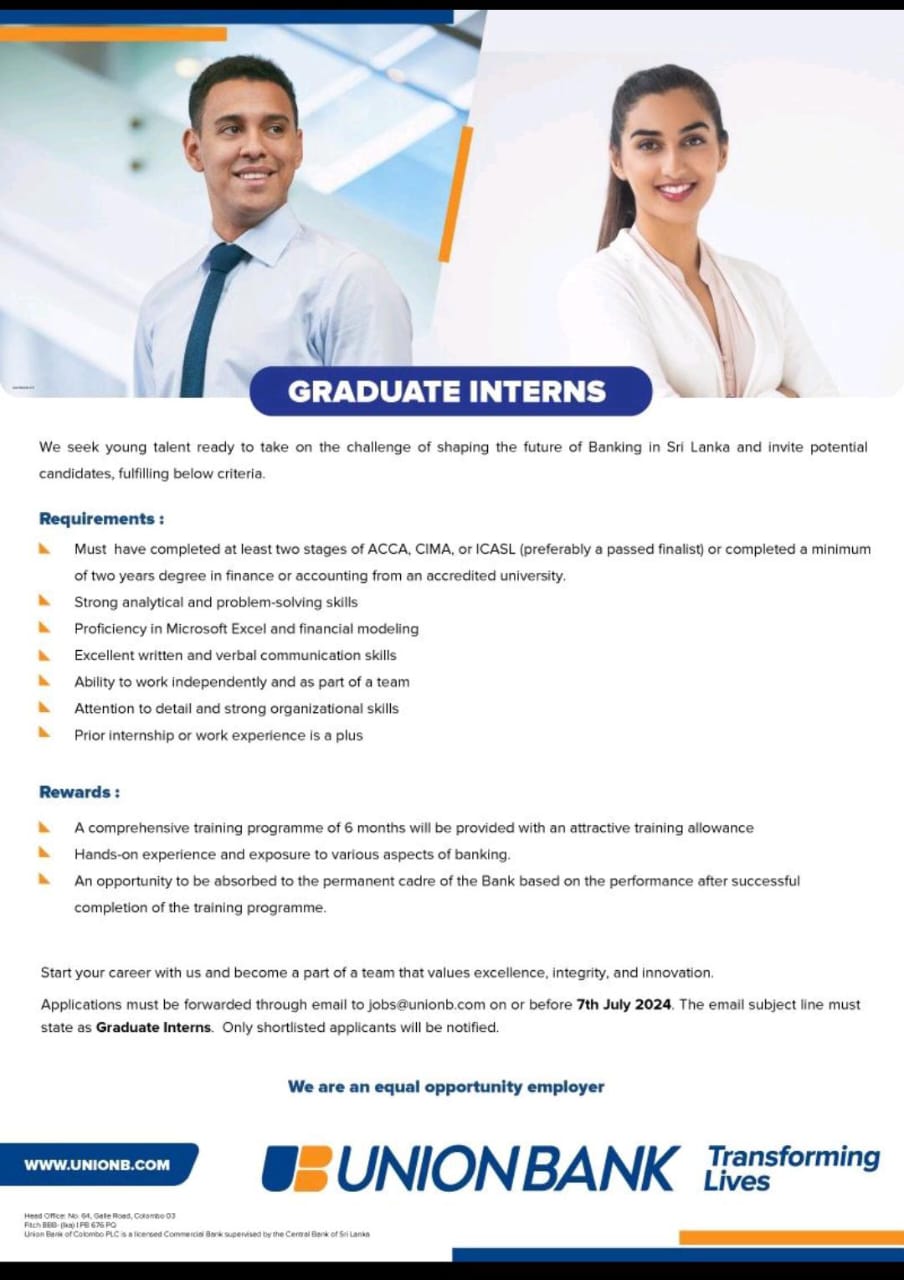 Graduate Internship - Jobseeker.lk
