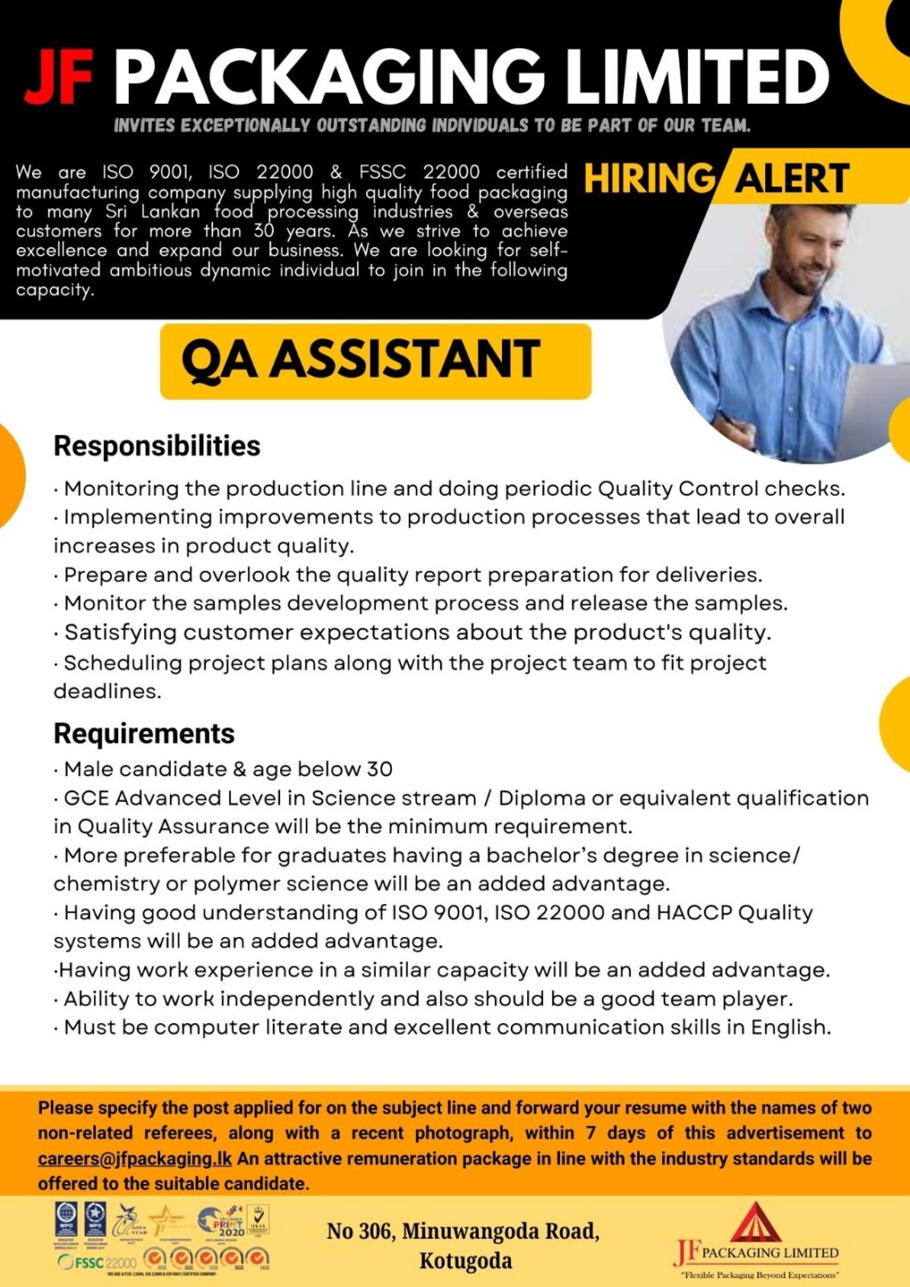 QA Assistant - Jobseeker.lk