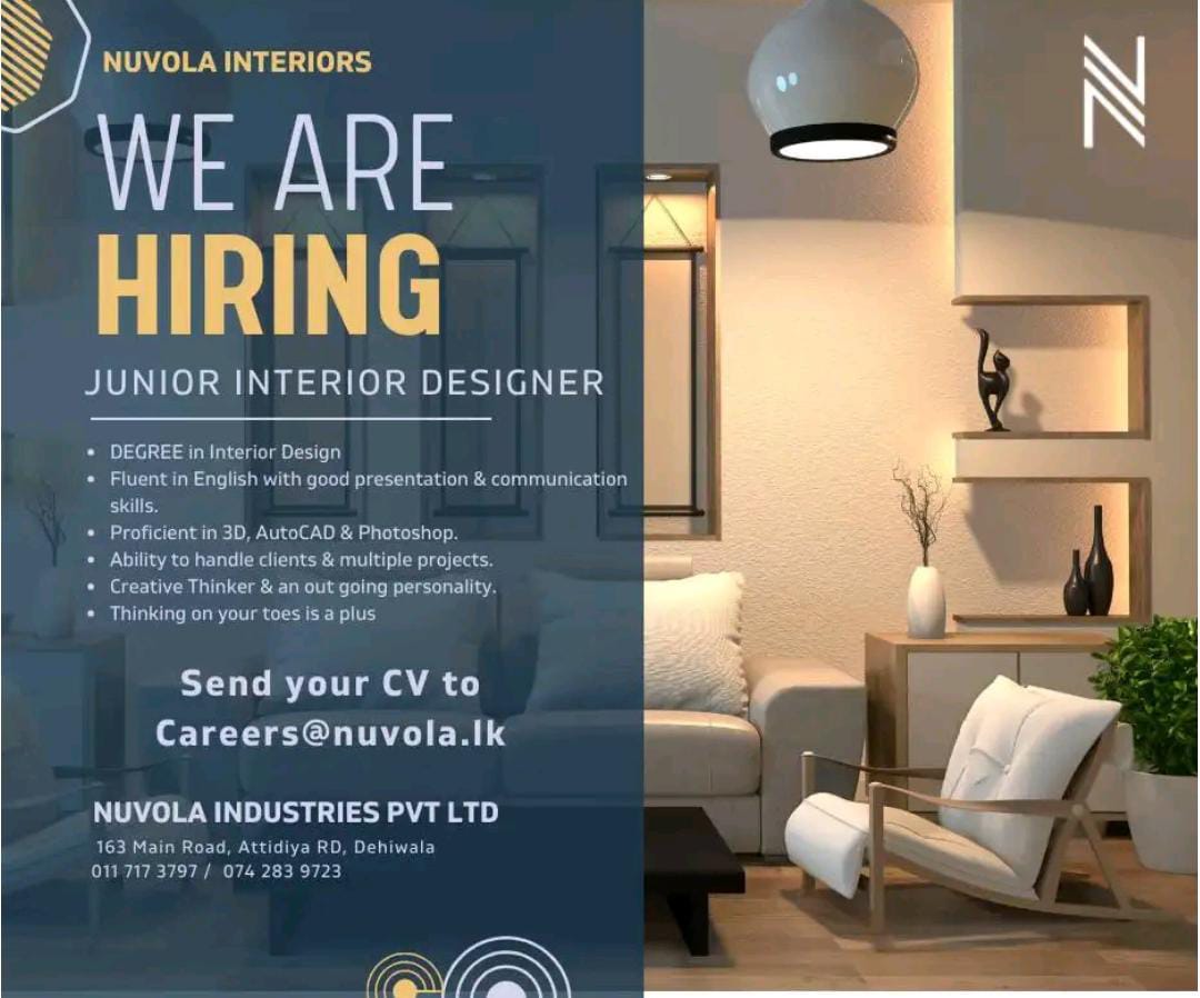 Junior interior designer - Jobseeker.lk