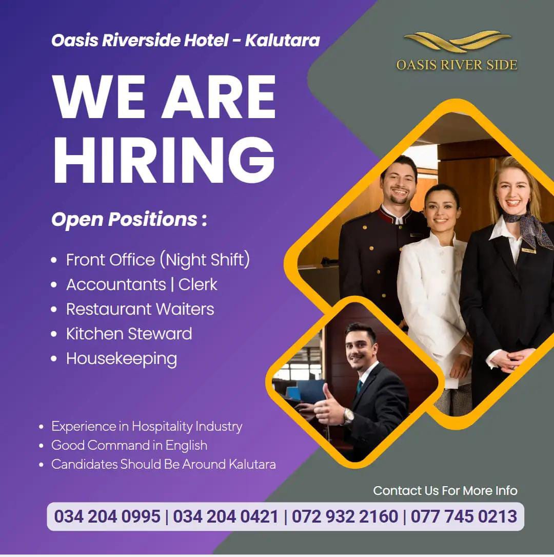 Front Office (Night Shift)|Accountant | Clerk| Restaurant Waiters ...