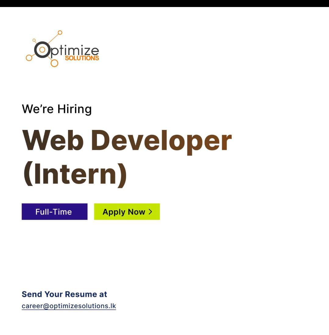 Web Developer Internship - Jobseeker.lk