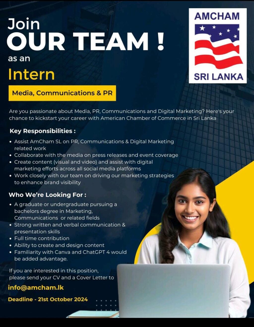 Media, Communication and PR - Internship - Jobseeker.lk