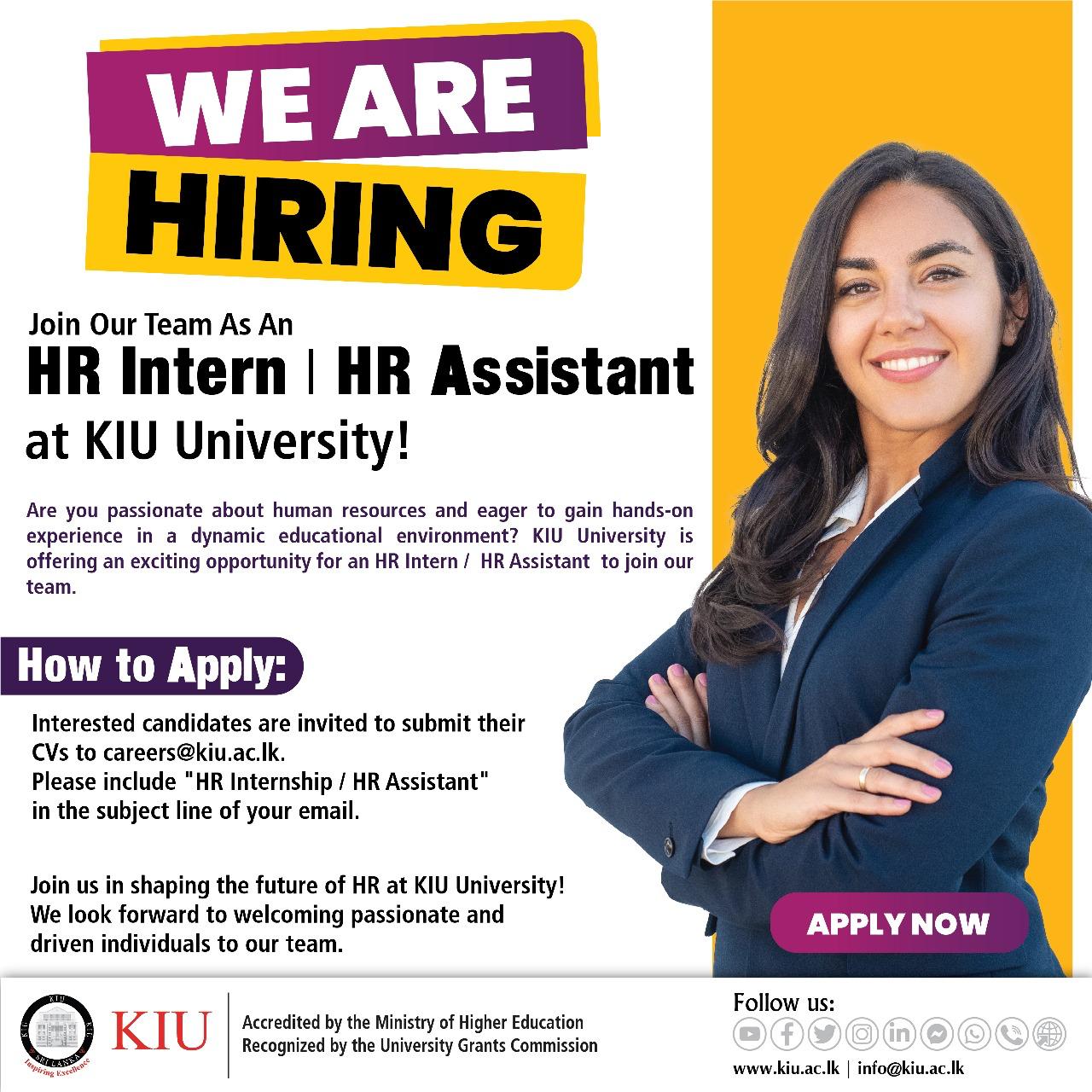 HR intern |HR Assistant - Jobseeker.lk