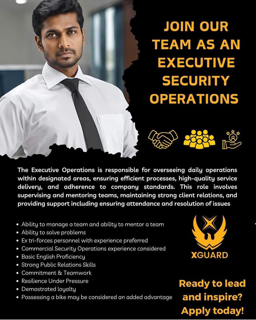 Executive security Operations - Jobseeker.lk