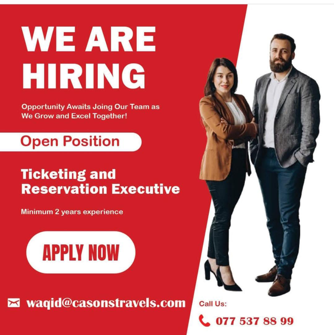 Ticketing and Reservation Executive - Jobseeker.lk