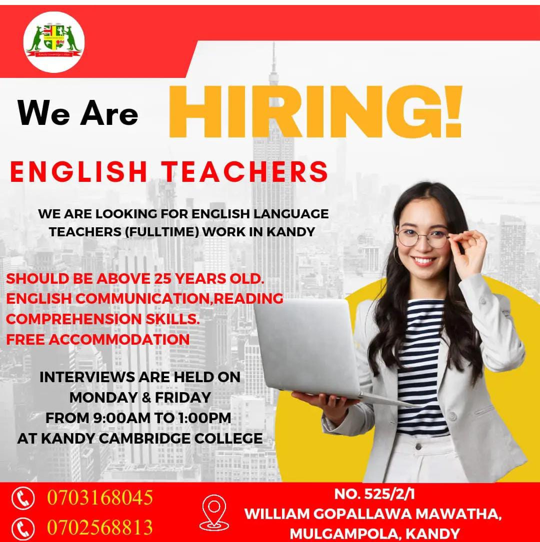 English Teacher - Jobseeker.lk