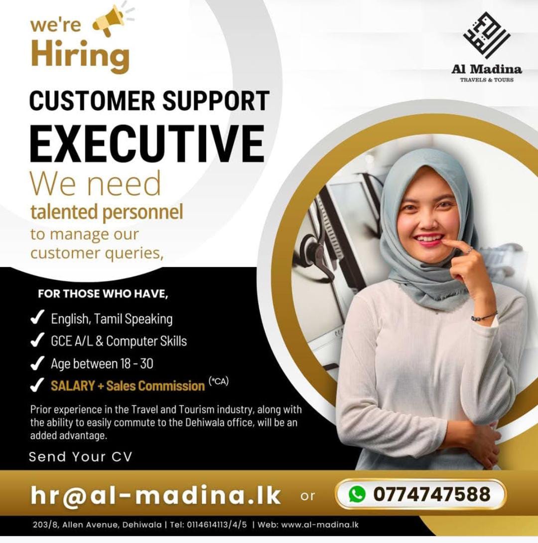 Customer Support Executive - Jobseeker.lk