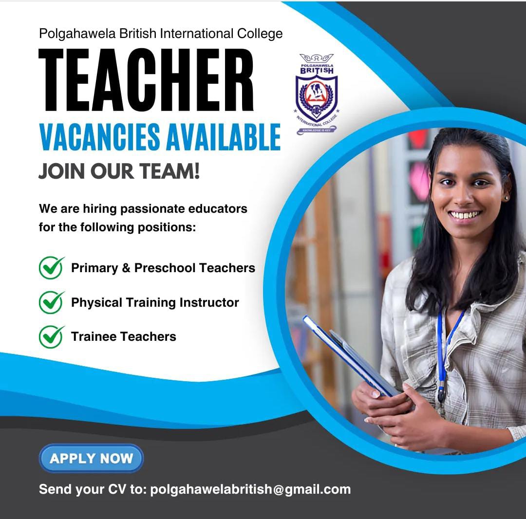 Primary and Preschool Teachers /Trainee Teachers/ Physical Training Instructors (PTI) - Jobseeker.lk