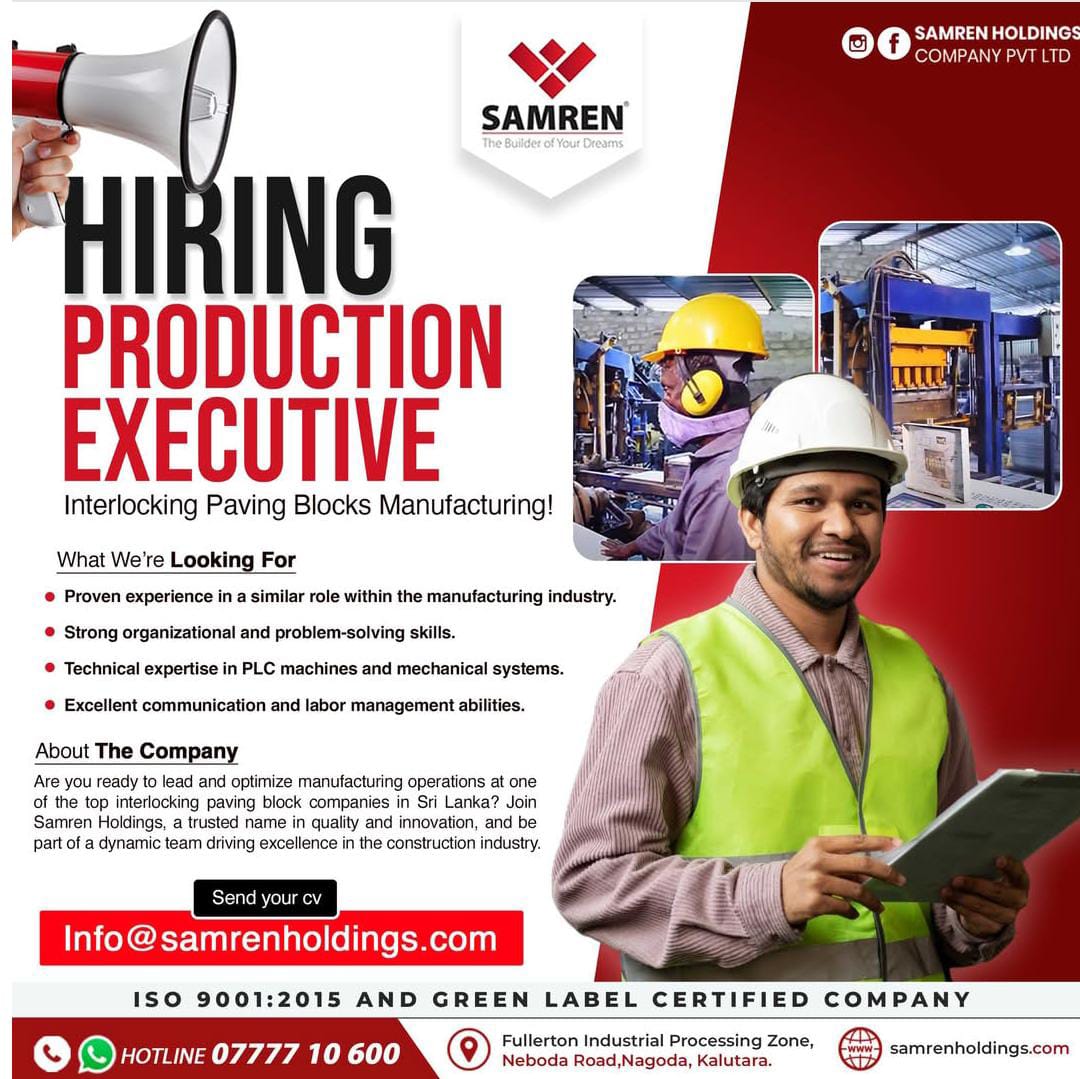 Production Executive - Jobseeker.lk