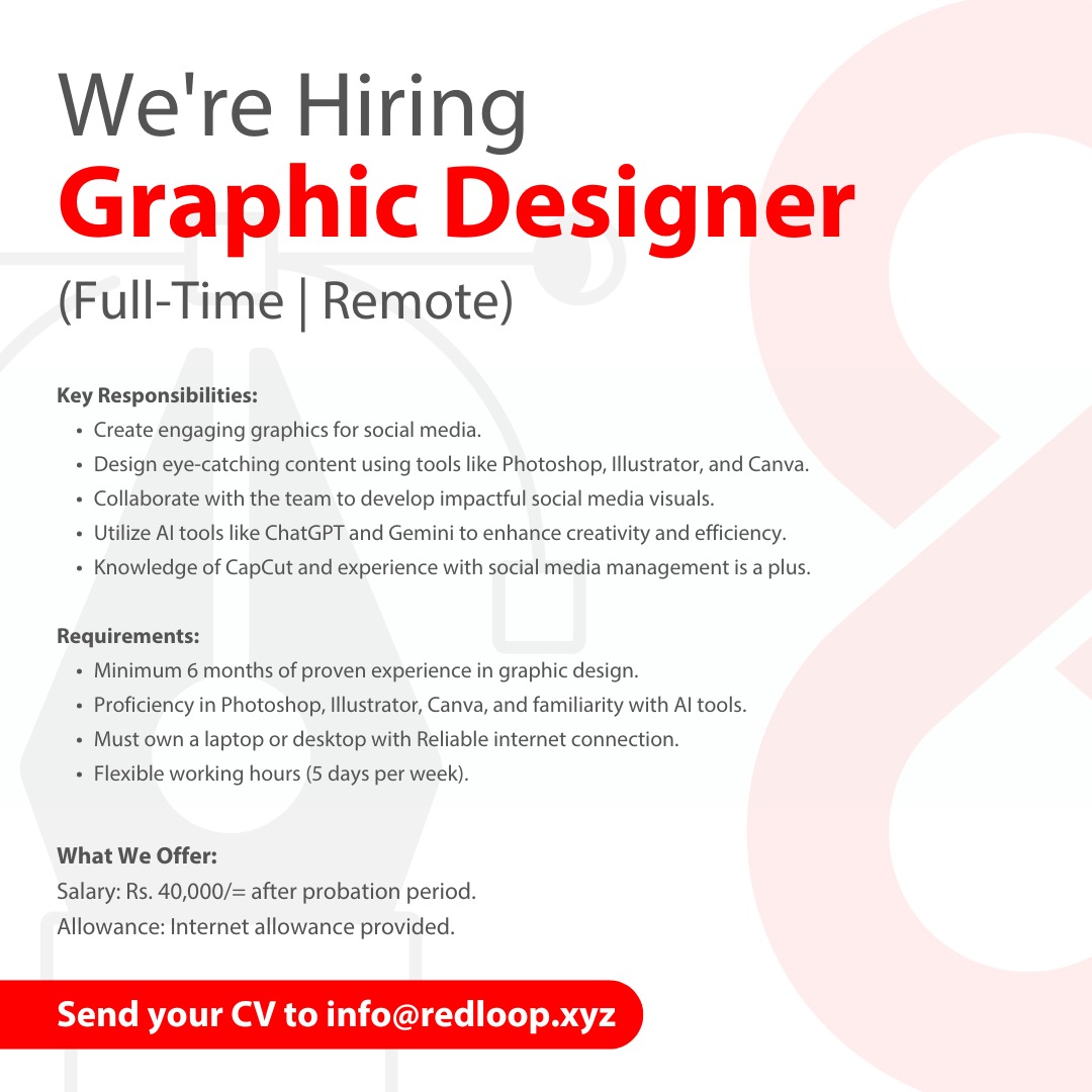 Graphic Designer Remote - Jobseeker.lk