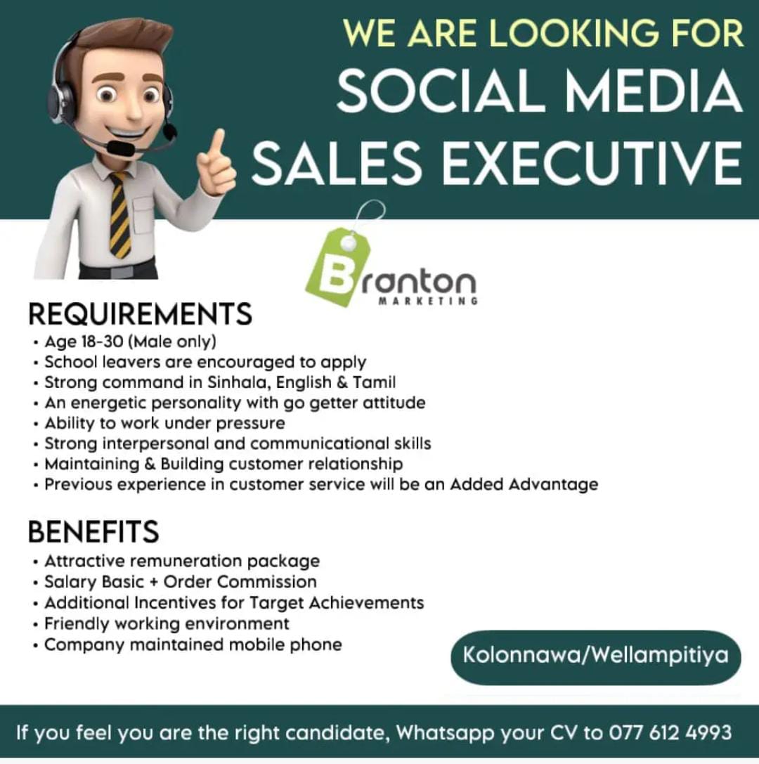 Social Media Sales Executive - Jobseeker.lk