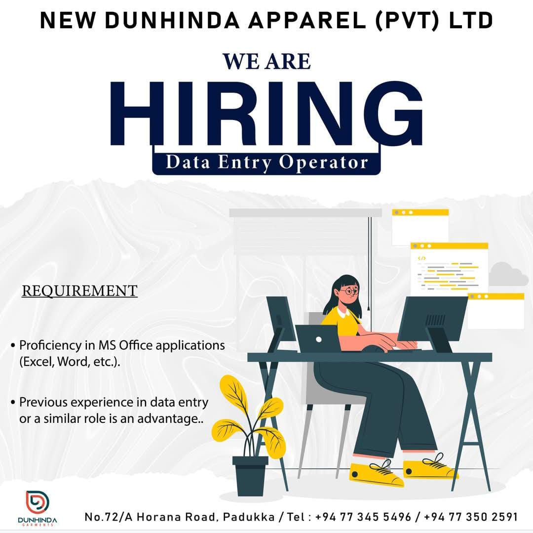 Data Entry Operator - Jobseeker.lk