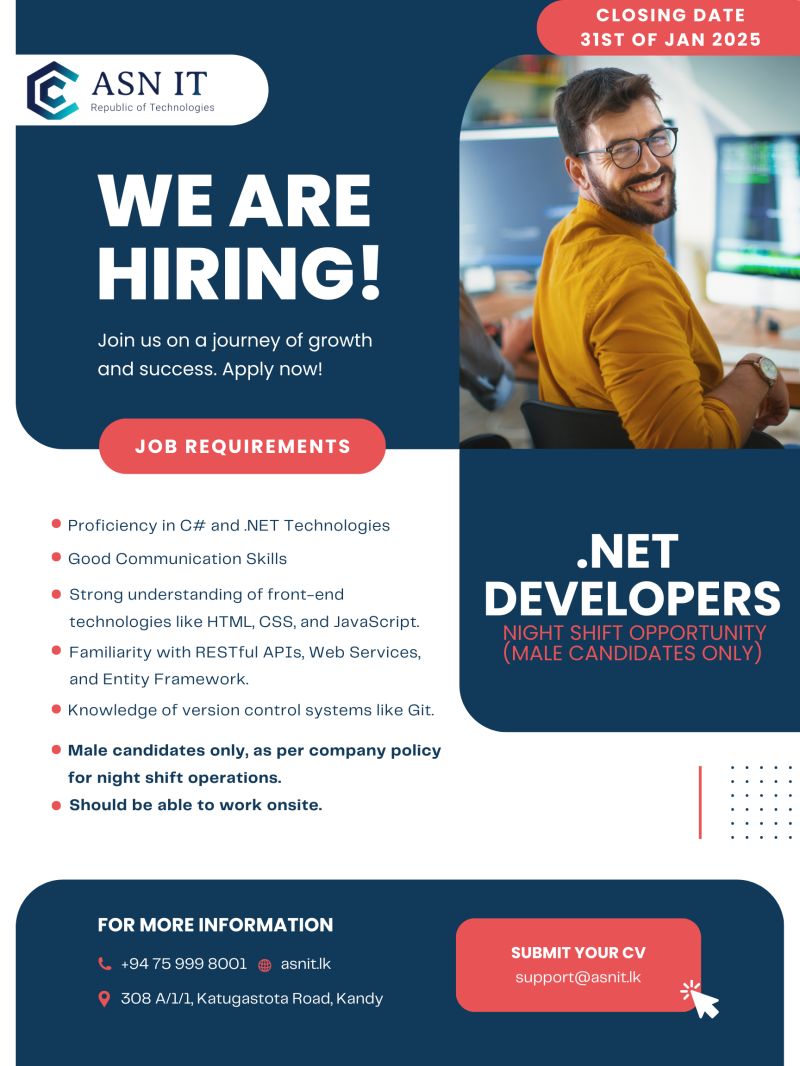 .NET Developer - Jobseeker.lk