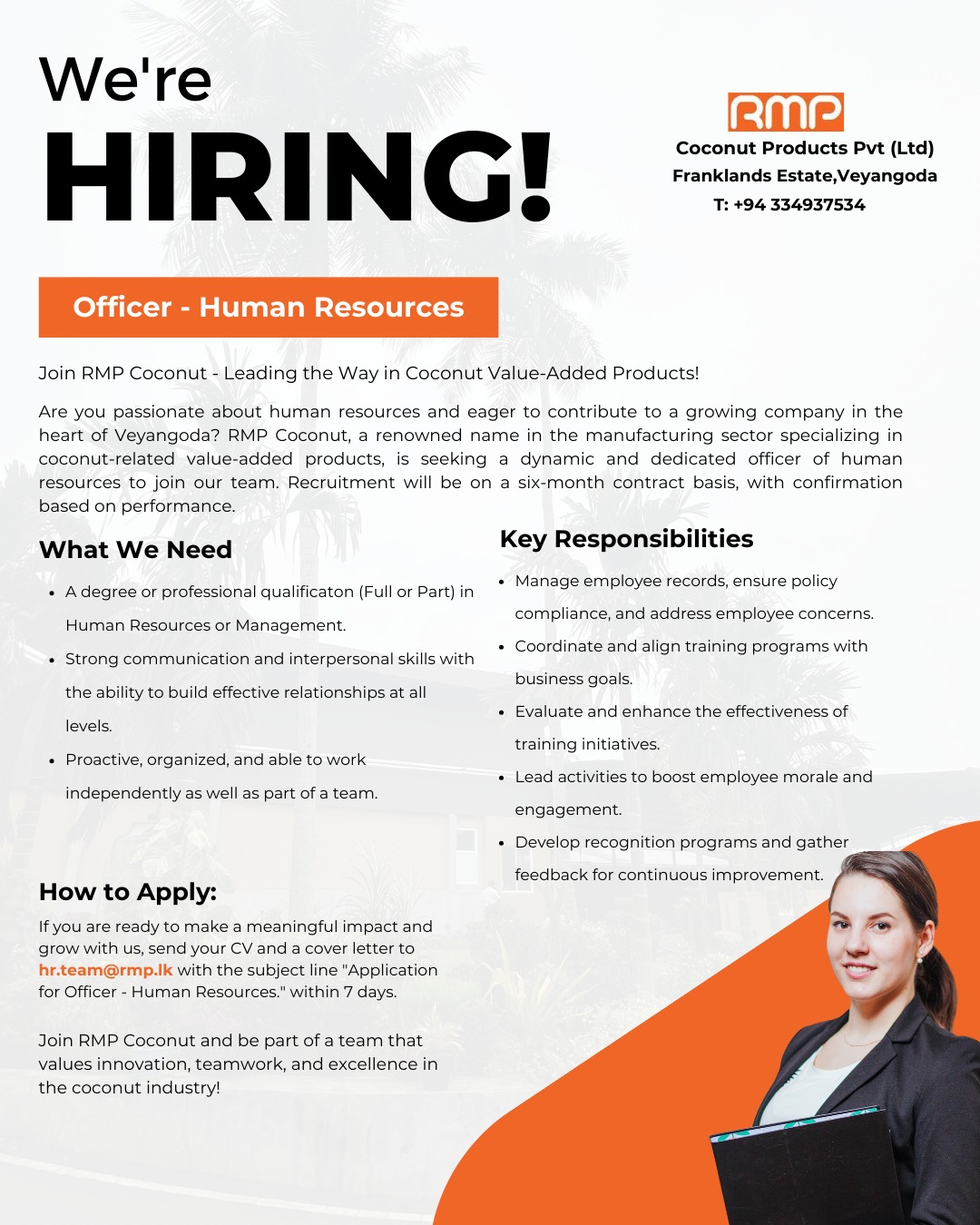 Human Resources Officer - Jobseeker.lk