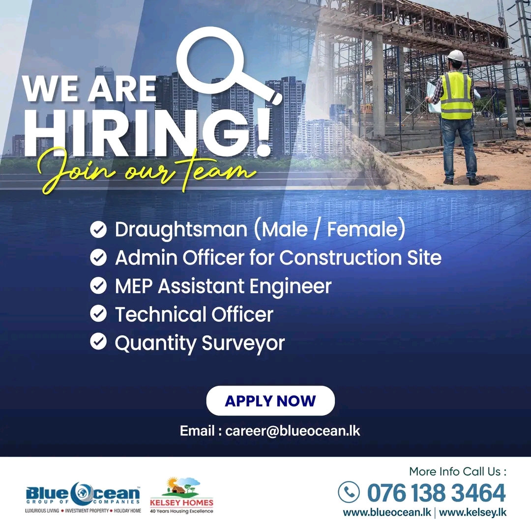 Draughtsman (Male/Female) / Admin Officer for Construction Site / MEP Assistant Engineer ...