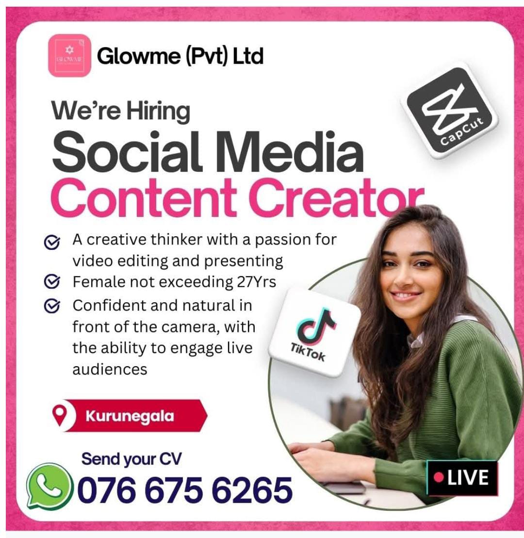 Social Media Content Creator - Jobseeker.lk