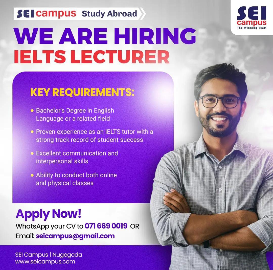 Ielts Lecturer Jobseeker Lk