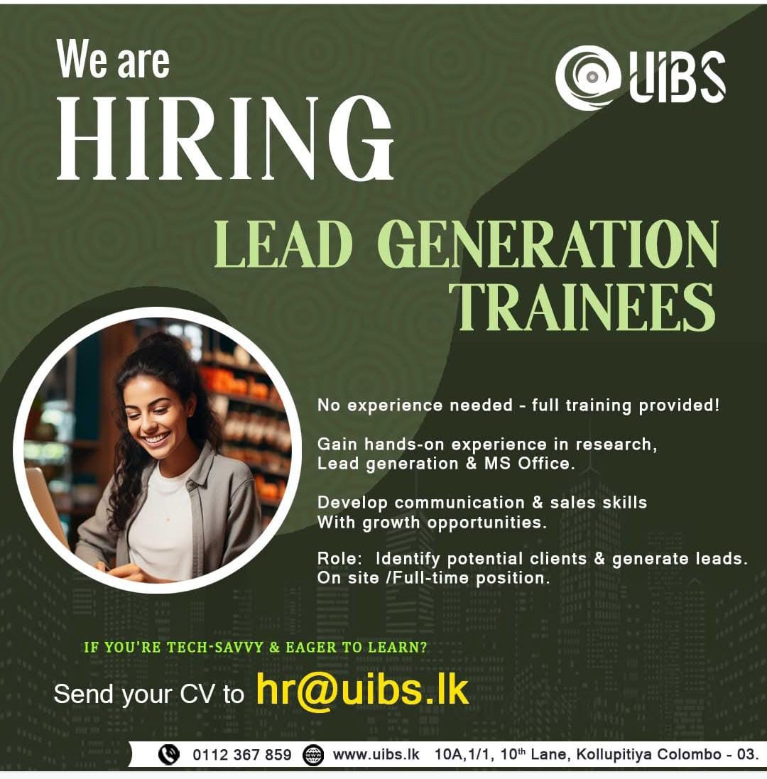 Lead Generation Trainee - Jobseeker.lk