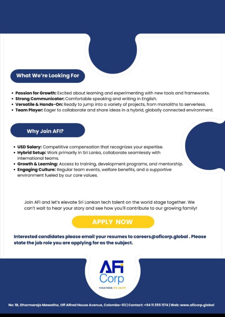 Mid Level Full Stack Developer - Jobseeker.lk