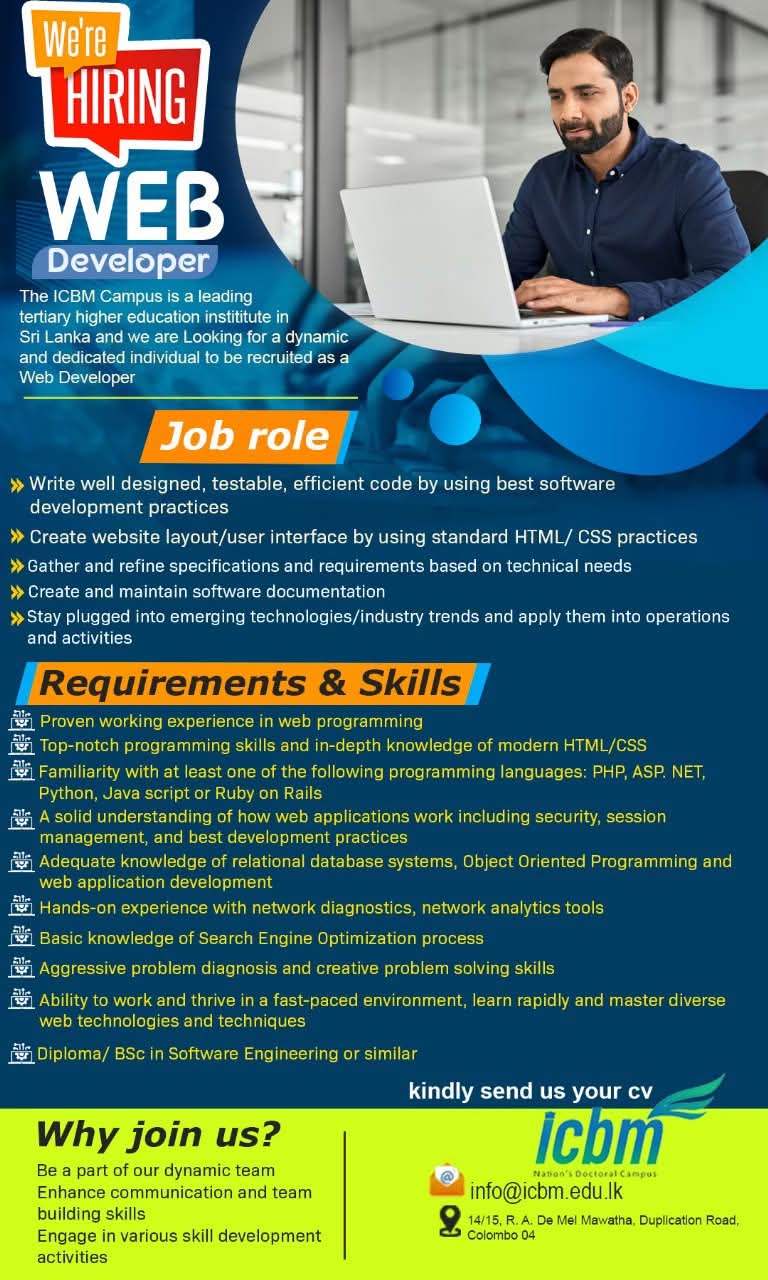 Web Developer - Jobseeker.lk