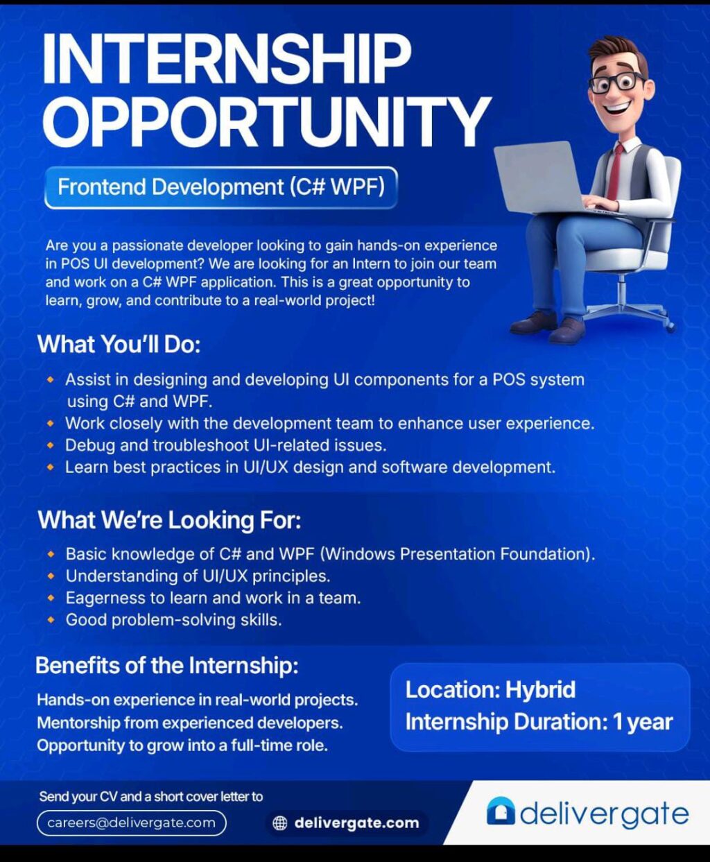 Font End Developer/ C# WPF /Go Lang internship/ Product Officer ...