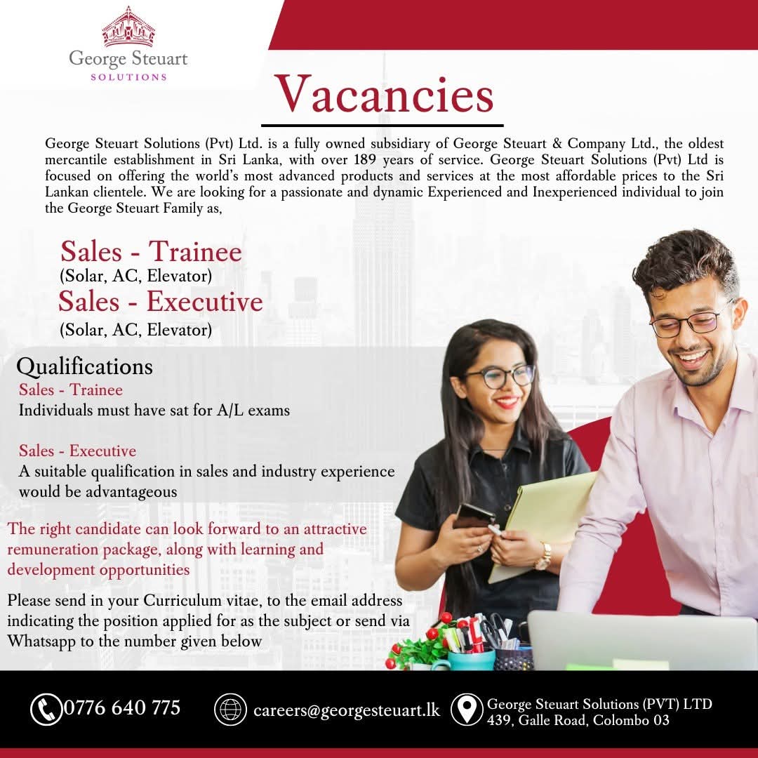Sales Executive / Trainee - Jobseeker.lk