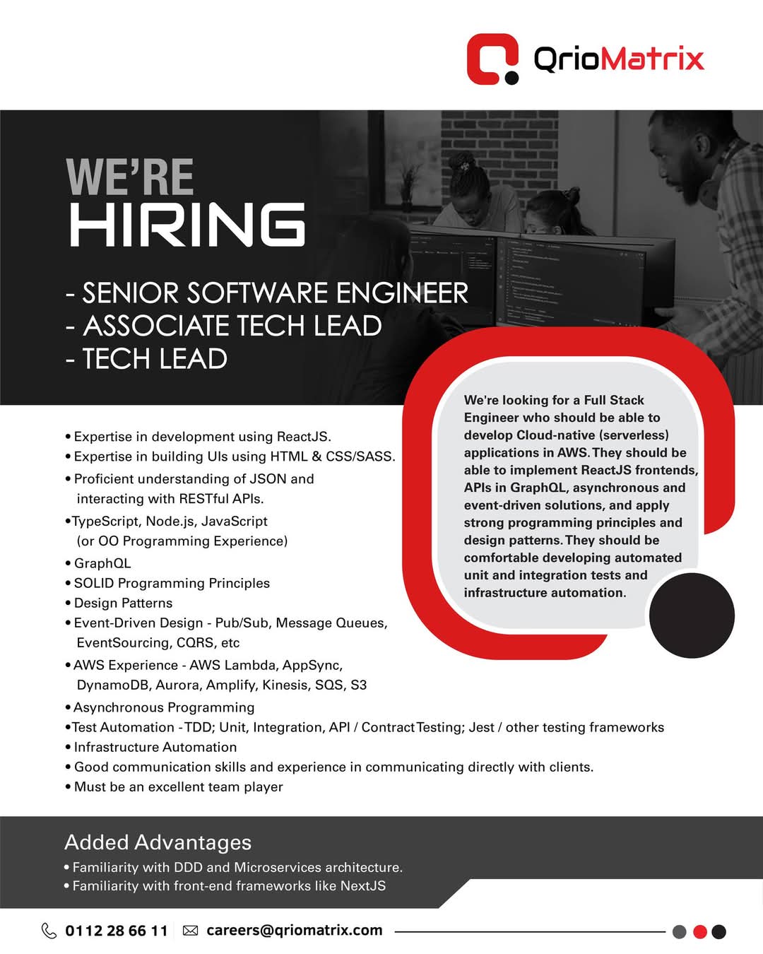 Senior Software Engineer/ Associate Tech Lead / Tech Lead - Jobseeker.lk