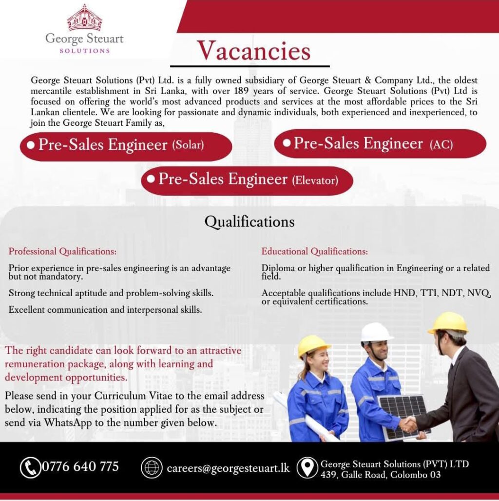 Engineering Archives - Jobseeker.lk