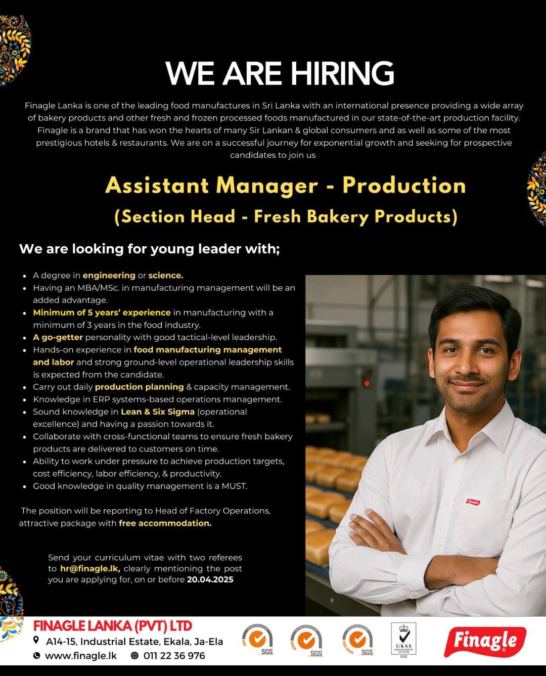 Assistant Manager Production - Engineering - Jobseeker.lk