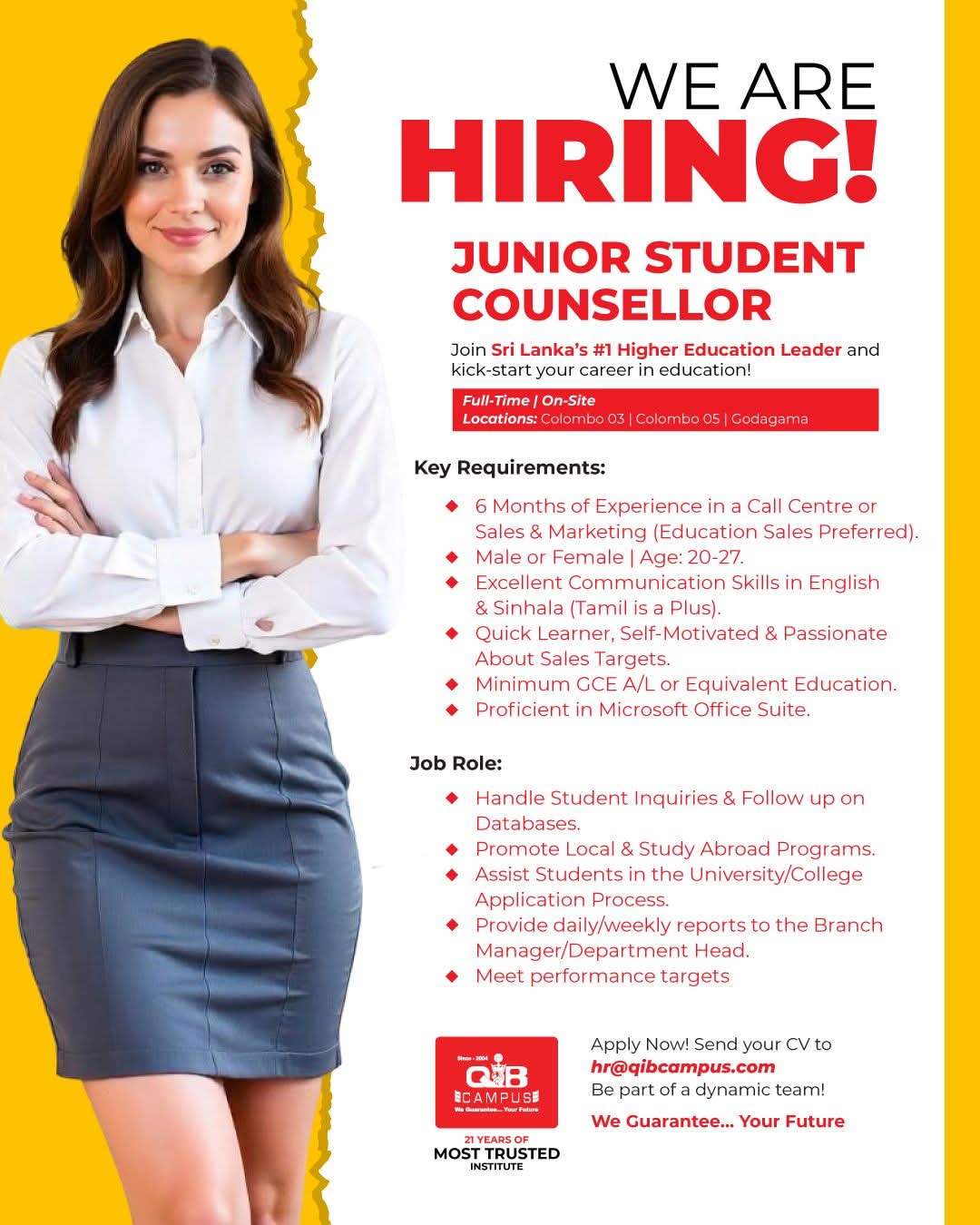 Junior Student Counselor - Jobseeker.lk