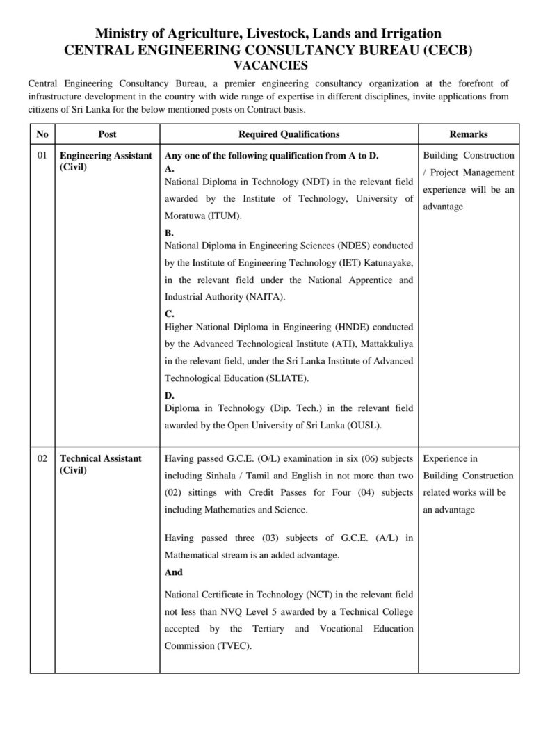 Engineering Archives - Jobseeker.lk