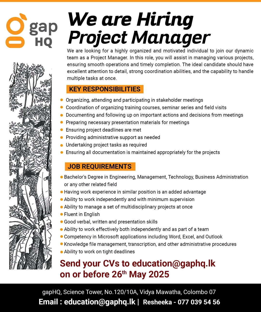 Project Manager - Jobseeker.lk