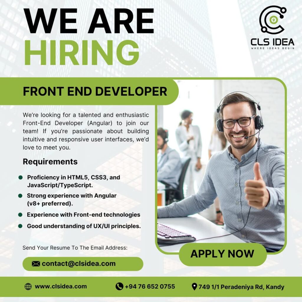 Front-End Developer (Angular)/.NET Core Developer - Jobseeker.lk