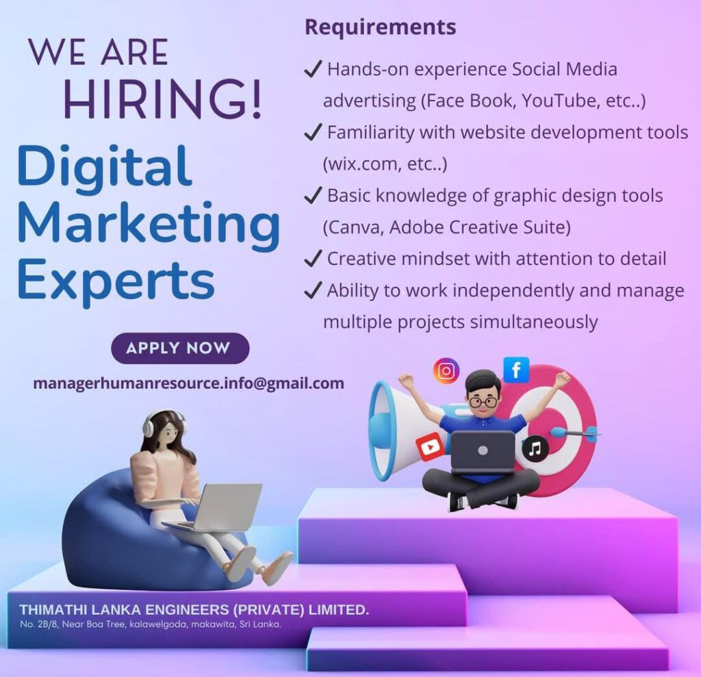Digital Marketing Exepert - Jobseeker.lk