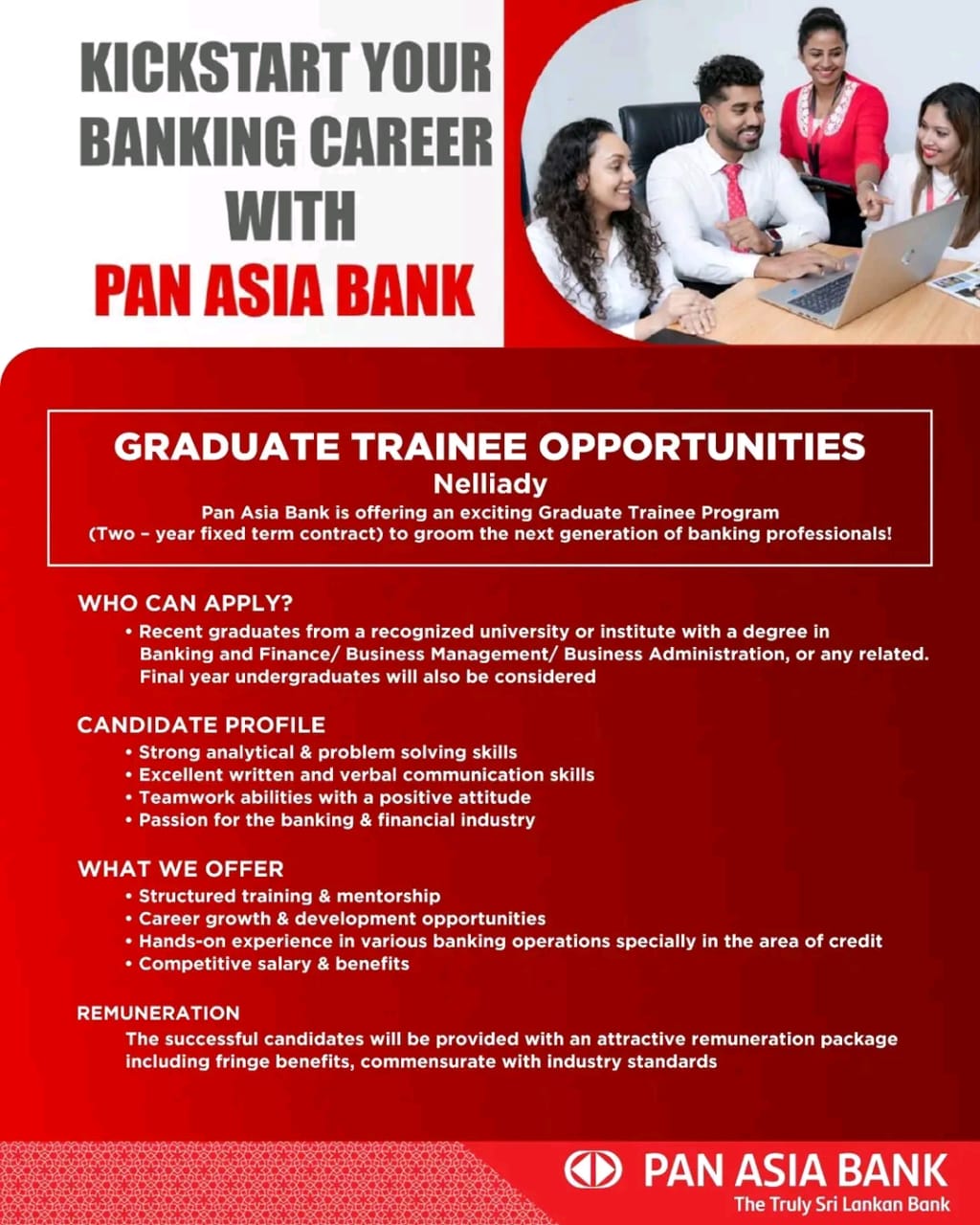 Graduate Trainee Banking - Jobseeker.lk