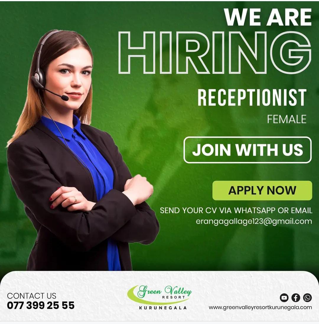 Receptionist - Jobseeker.lk