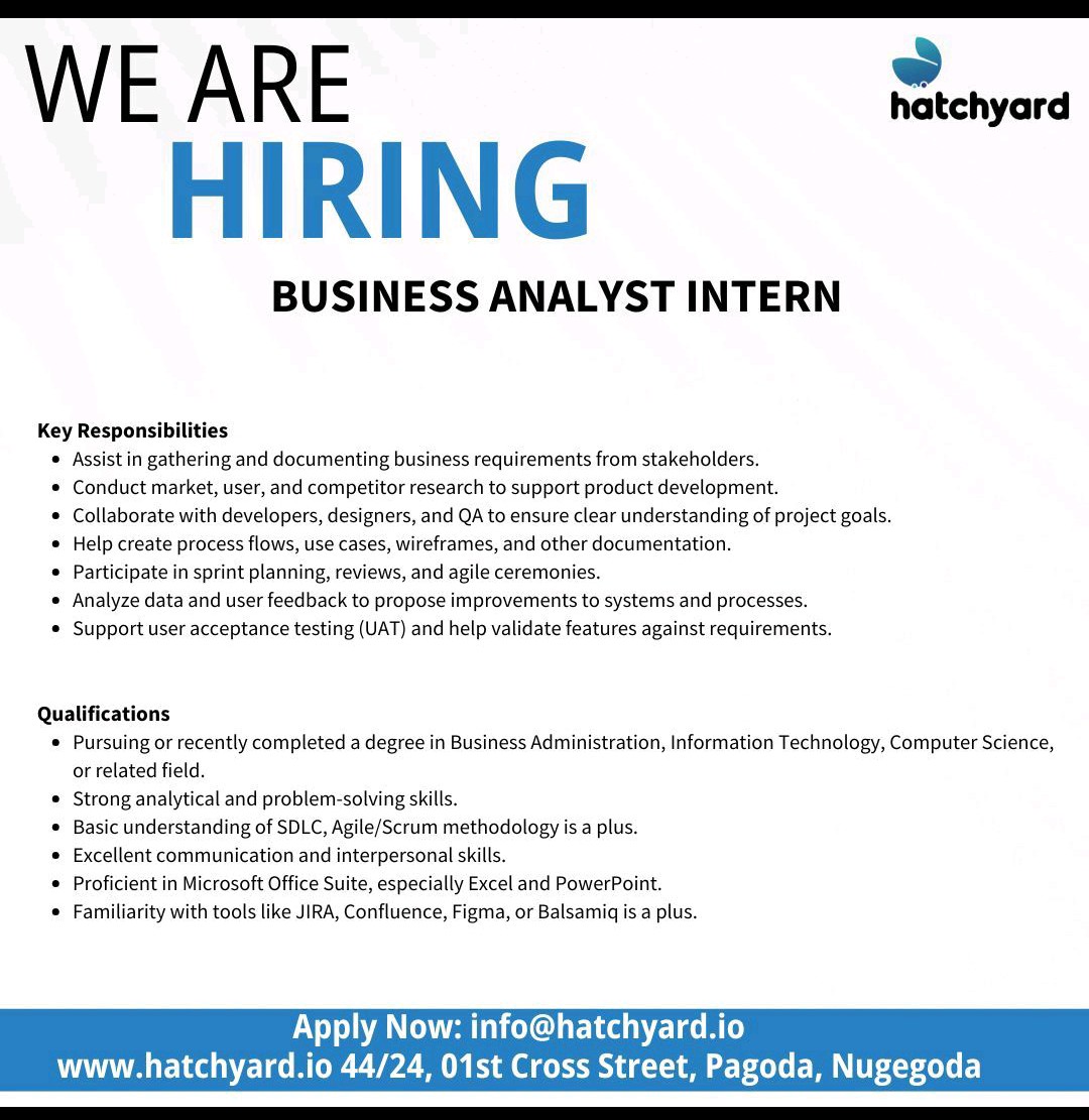 Business Analyst Internship - Jobseeker.lk