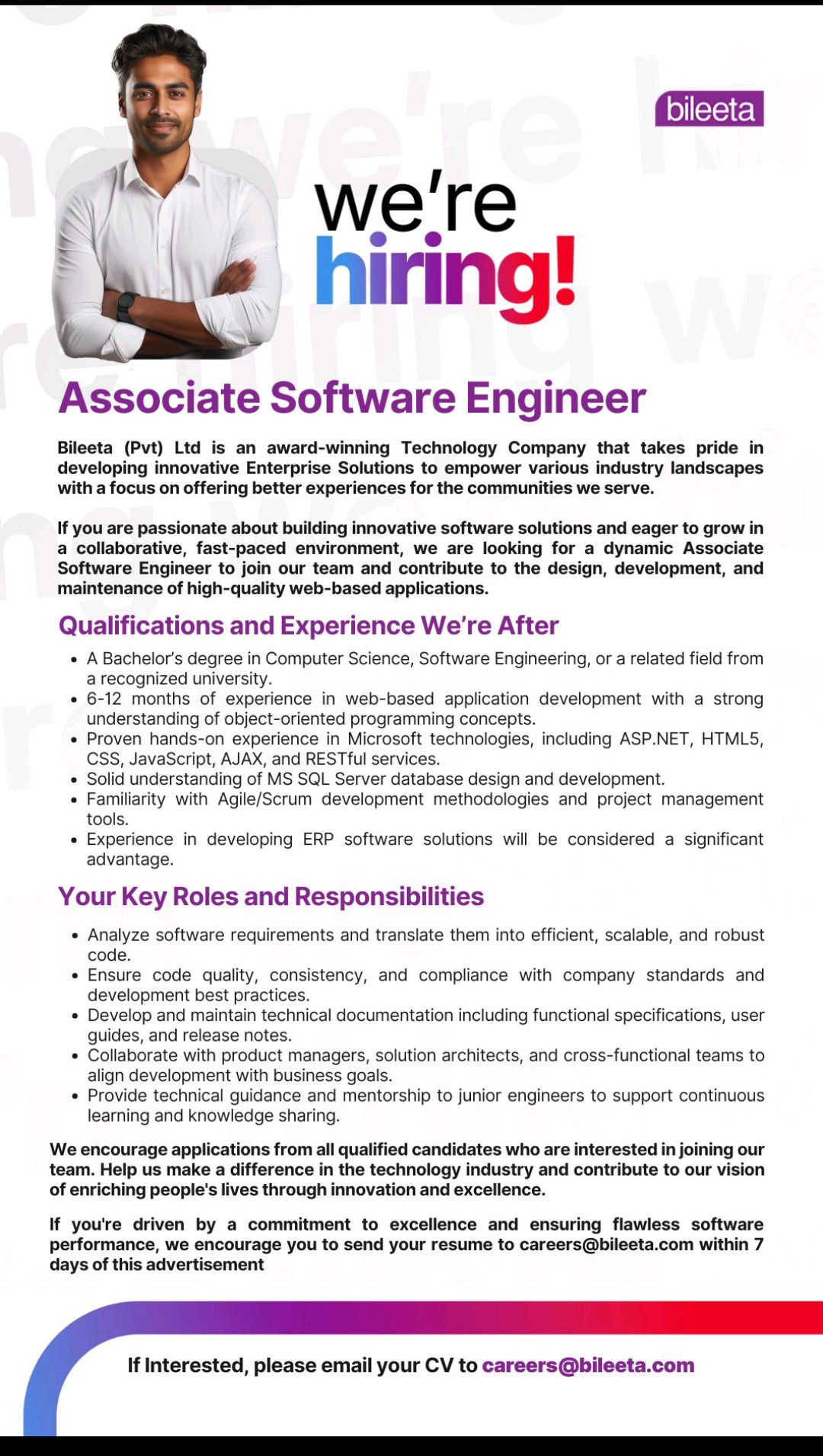 Associate Software Engineer - Jobseeker.lk