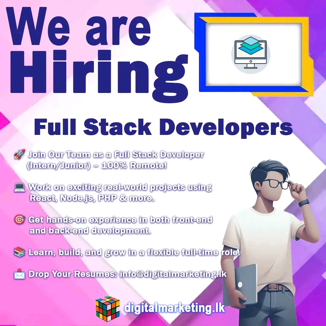 Junior Full Stack Developer/ Internship - Jobseeker.lk