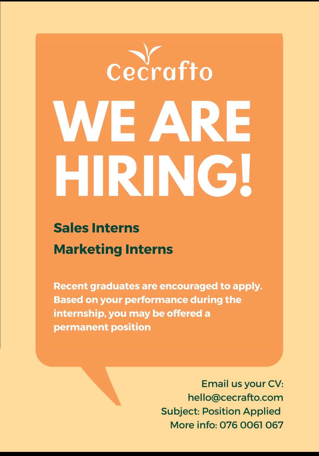 Internship - Sales / Marketing - Jobseeker.lk