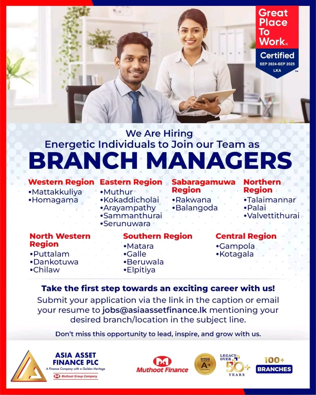 Branch Manager - Jobseeker.lk